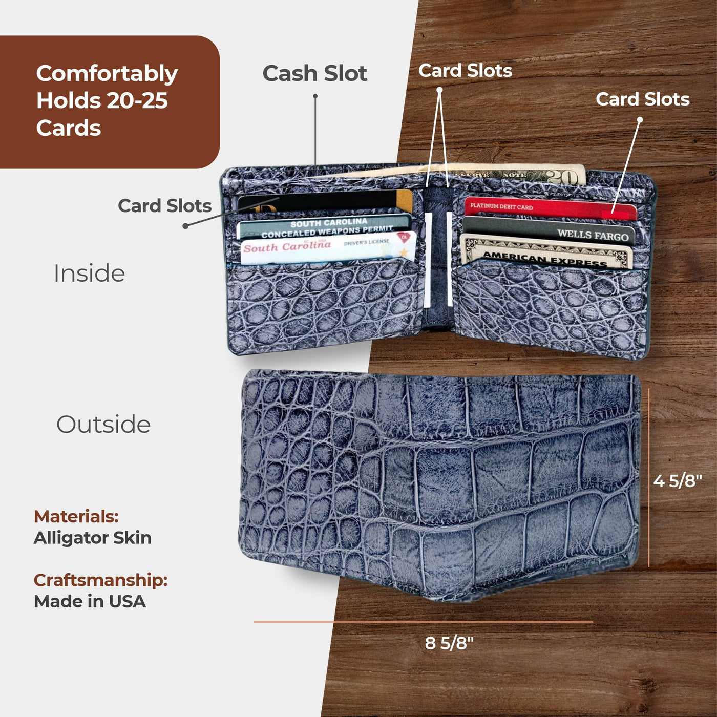 Alligator Leather Wallet – Southern Trapper