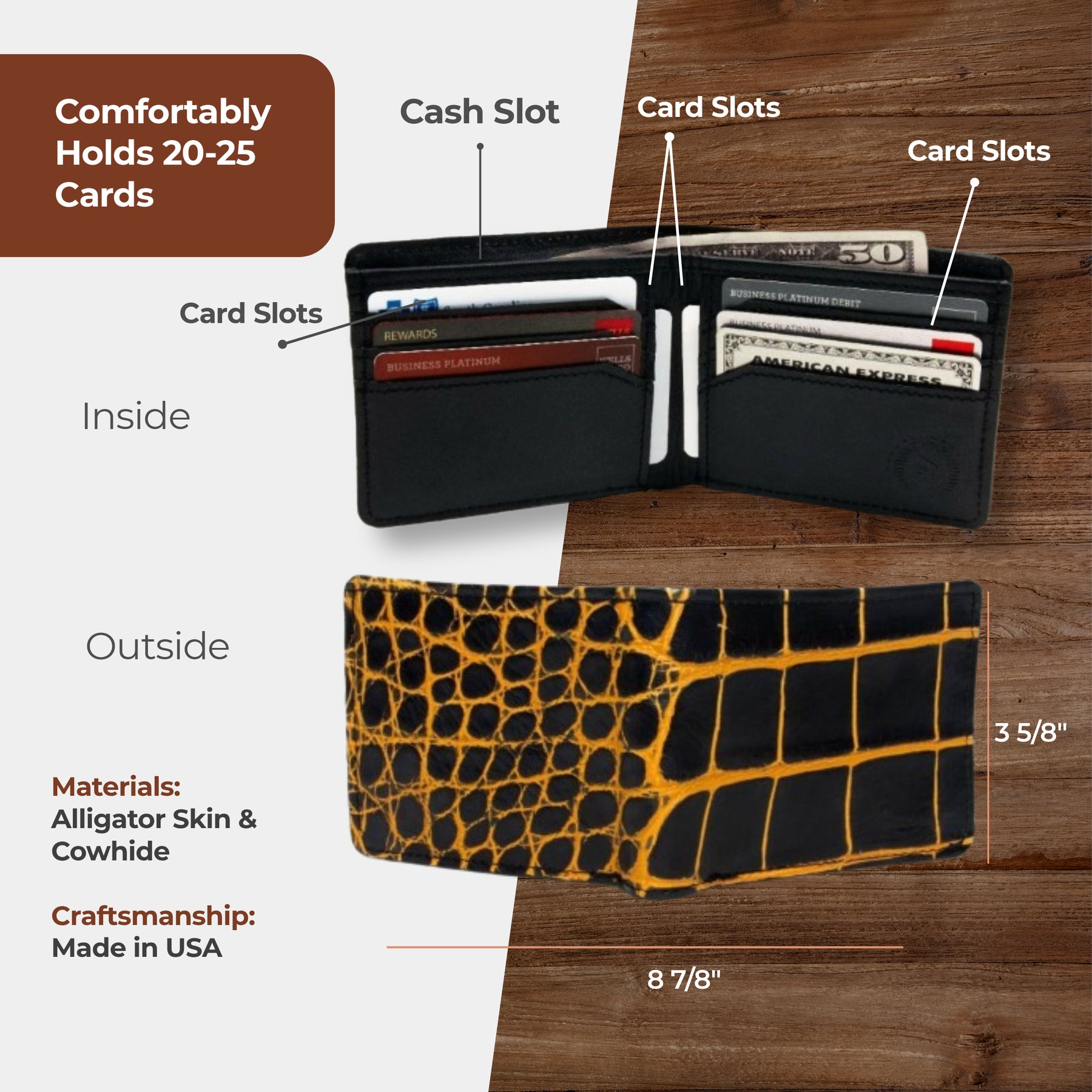 Alligator Leather Wallet – Southern Trapper