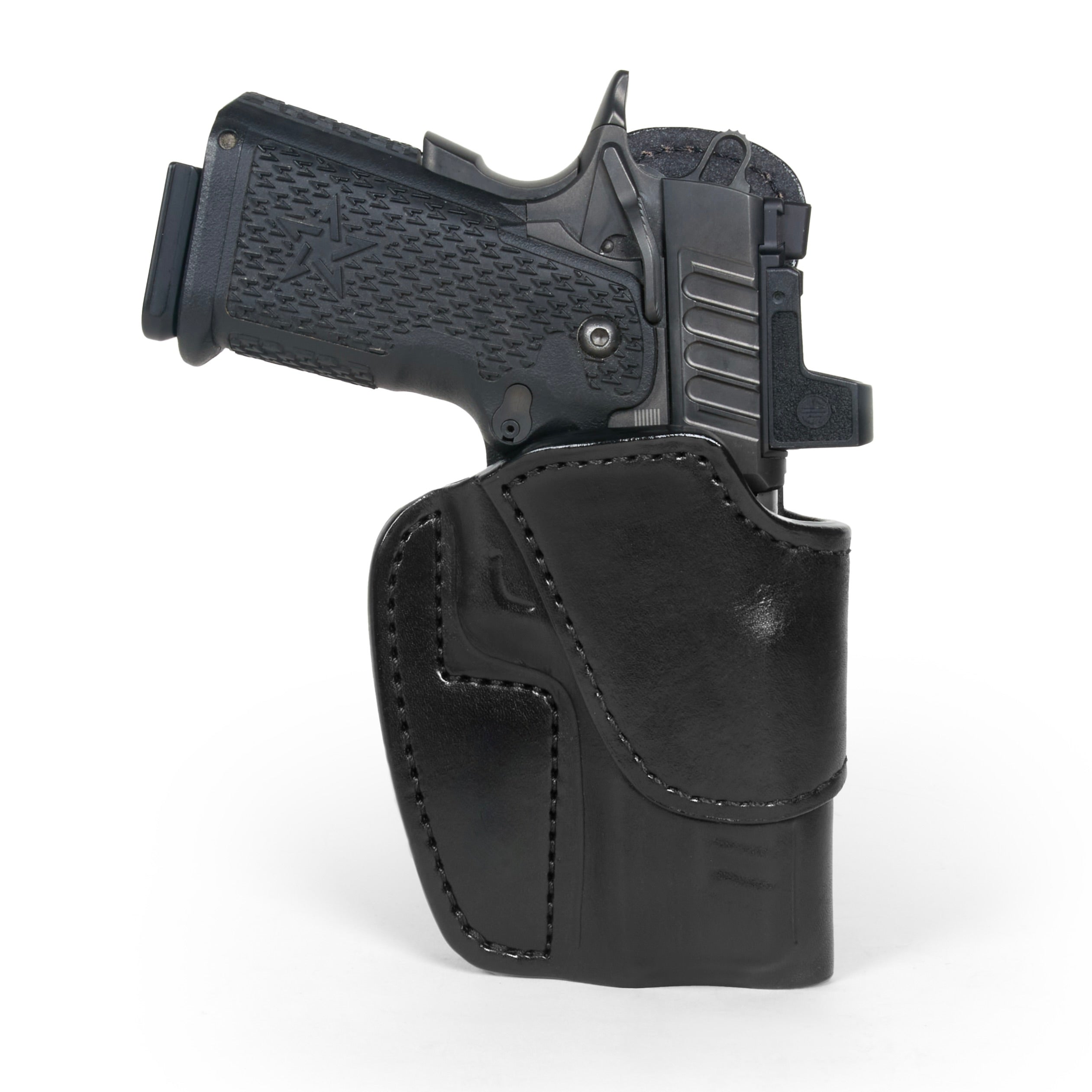 Leather Paddle Holster - Custom made for 100's of guns - Red dot sight ...