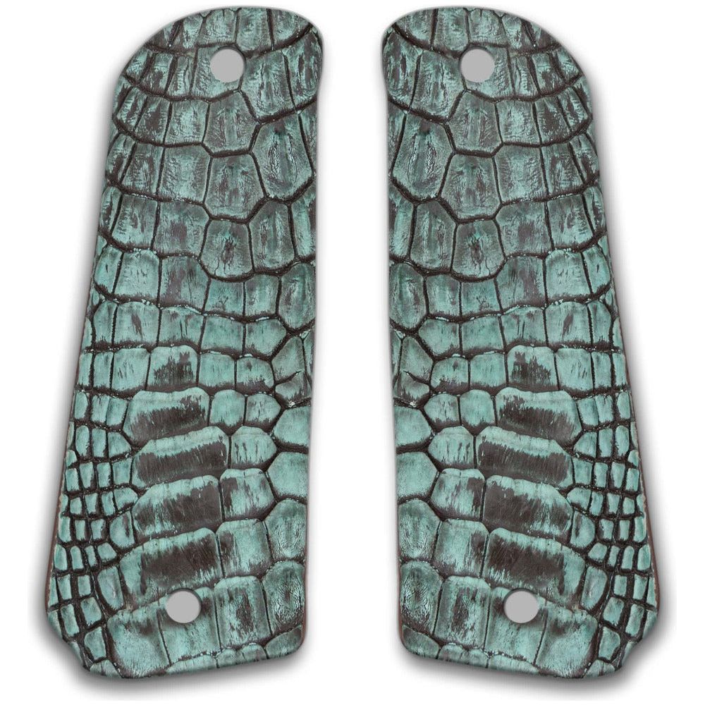 The "Green Eye'd Gypsy" Alligator Gun Grip - 100 Year Warranty - Exotic ...